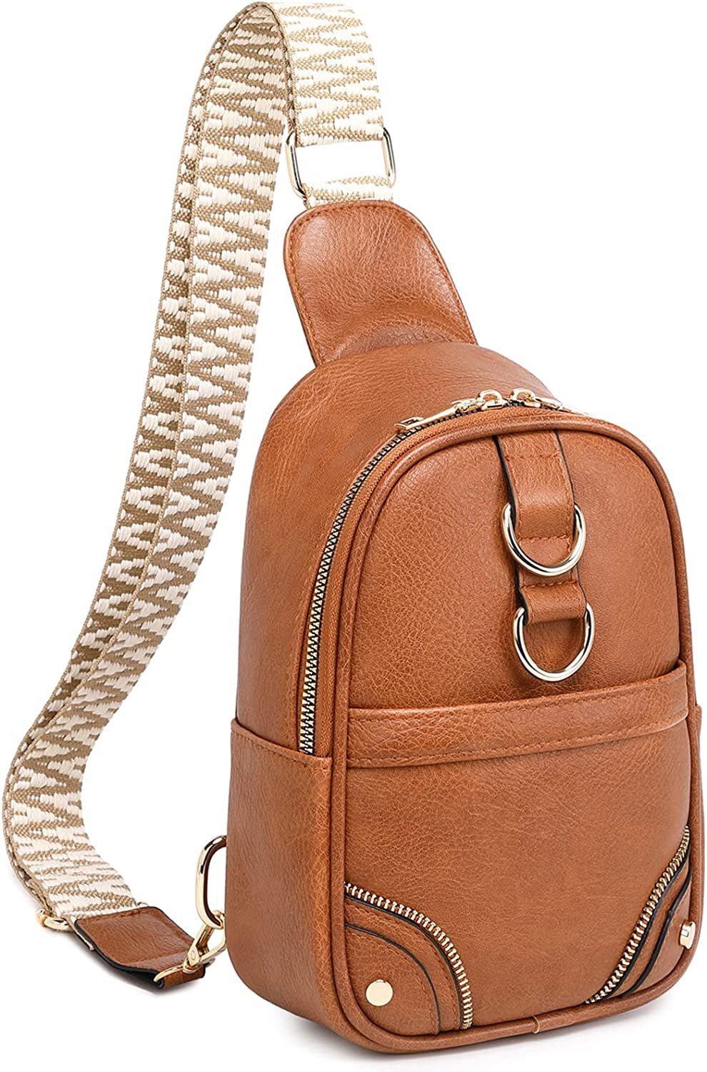 Gold Ring Zipper Sling Fanny Travel Crossbody Bag – DaniEmCo